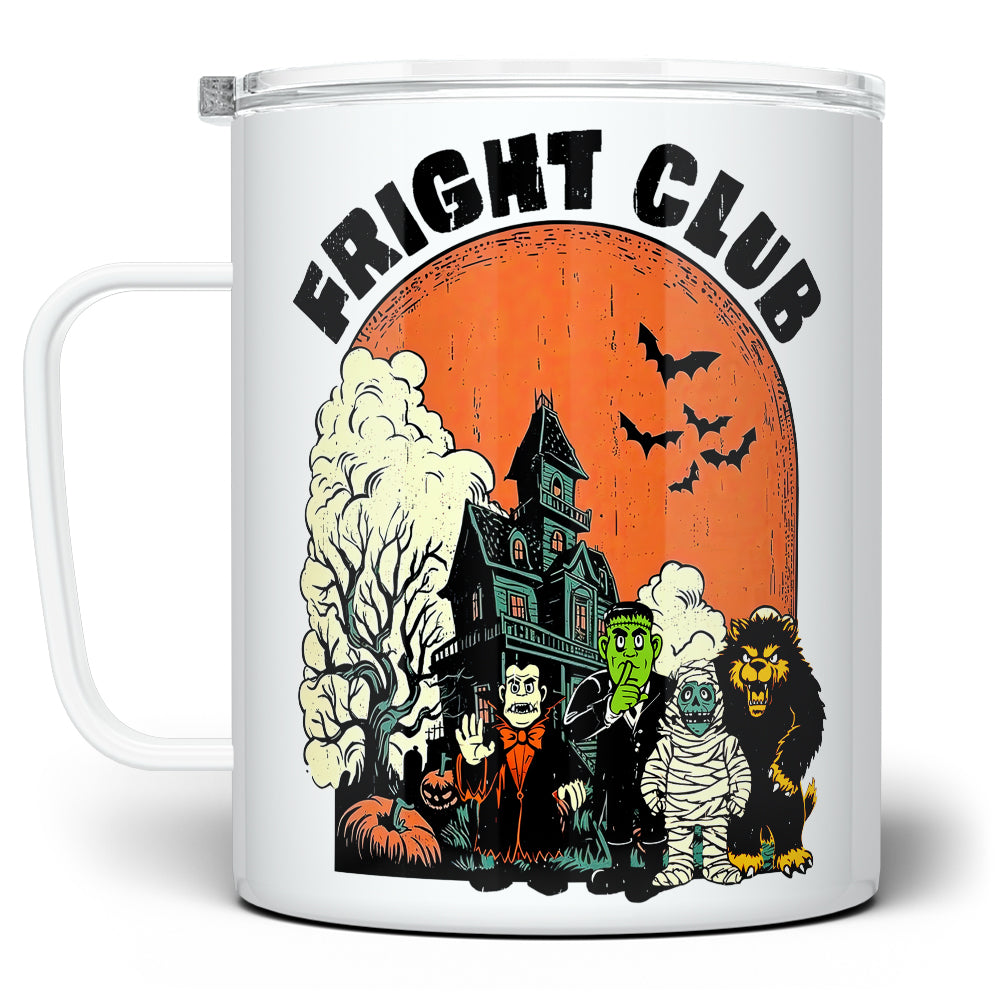 Fright Club Insulated Travel Mug | Retro Halloween Gifts | Loftipop